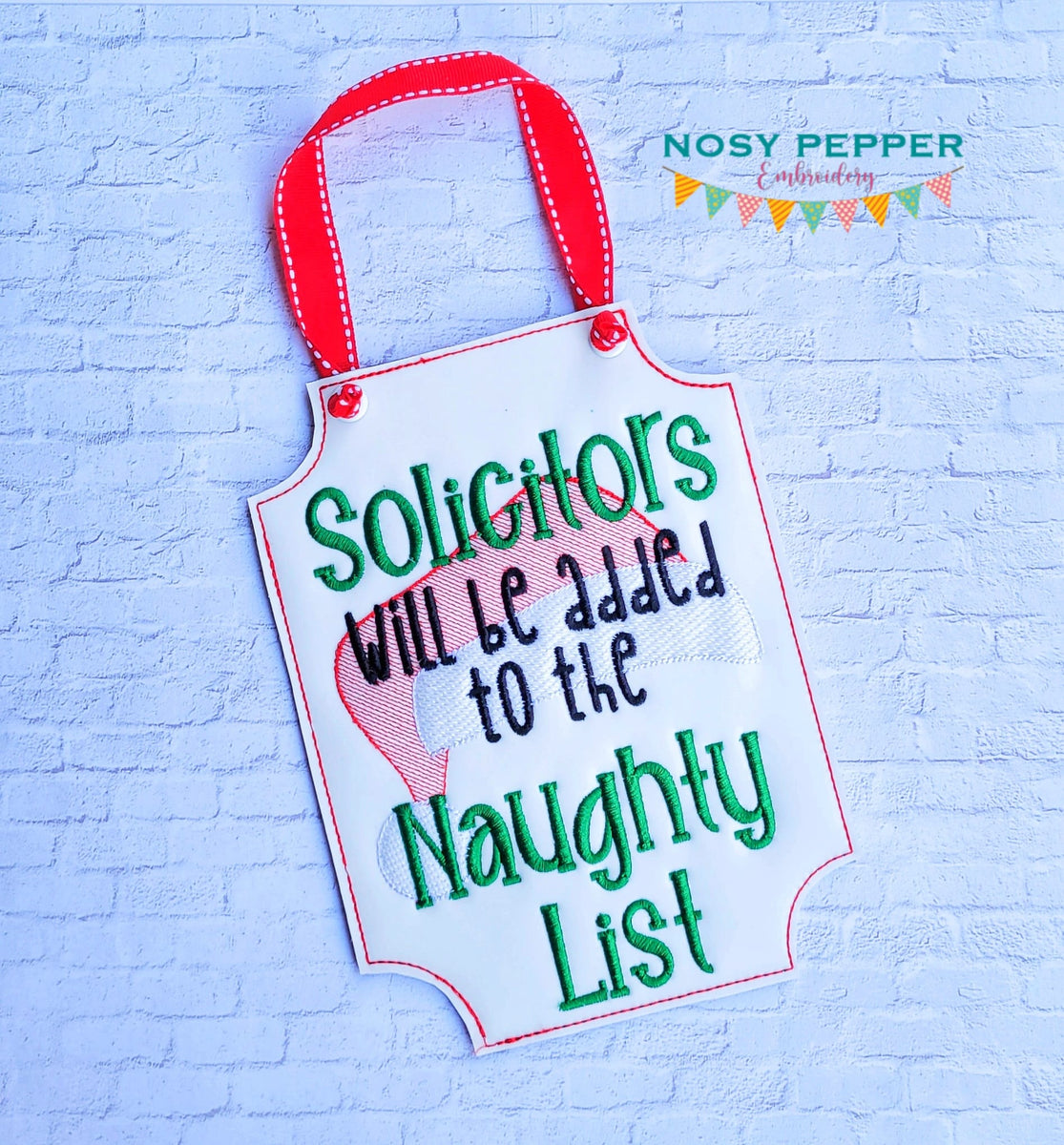 Solicitors Will Be Added To The Naughty List sign machine embroidery d ...