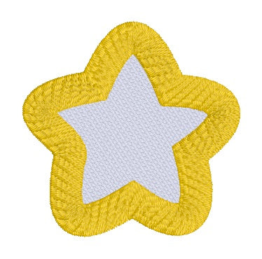 Star patch machine embroidery design (5 sizes included) DIGITAL DOWNLO ...
