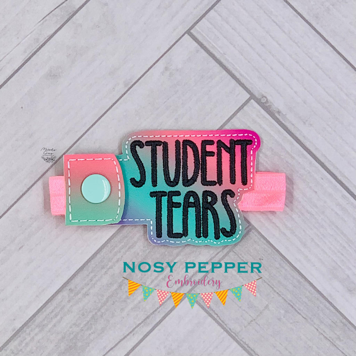 Student Tears Bottle Band machine embroidery design DIGITAL DOWNLOAD ...