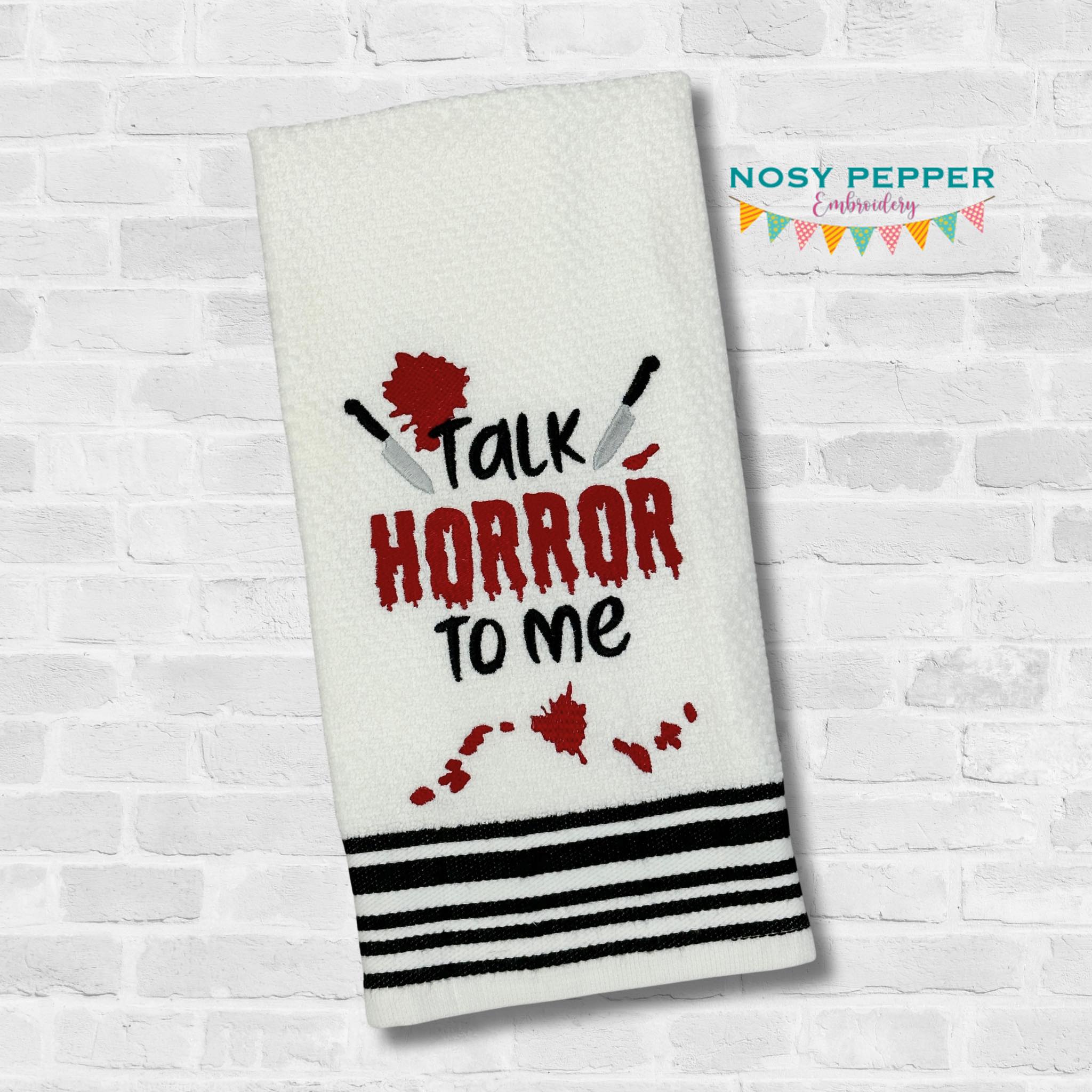 Talk Horror To Me machine embroidery design (4 sizes included) DIGITAL ...