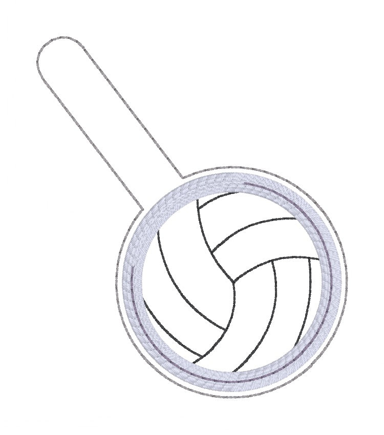 Volleyball applique shaker snap tab and eyelet fob machine embroidery ... Volleyball applique shaker snap tab and eyelet fob machine embroidery ...