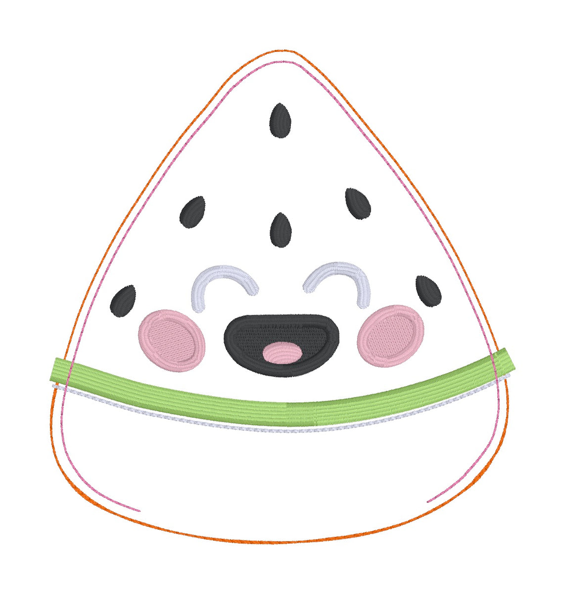 Watermelon stuffie (5 sizes included) machine embroidery design machin ...