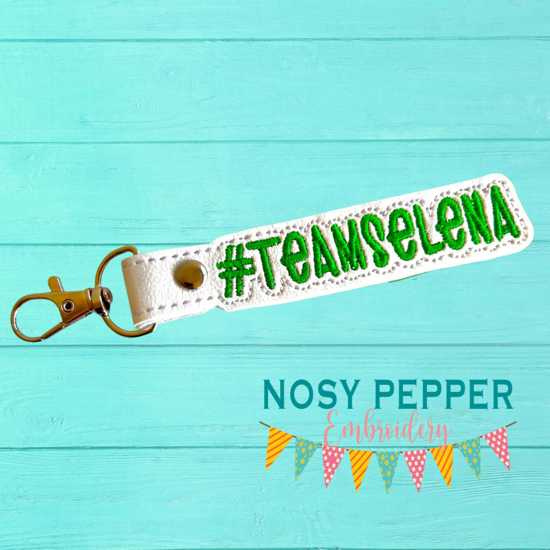 Team Selena snap tab machine embroidery design (single & multi files i ...