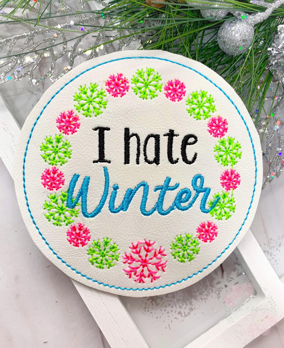 Winter Coaster set of 4 designs machine embroidery design DIGITAL DOWN ...