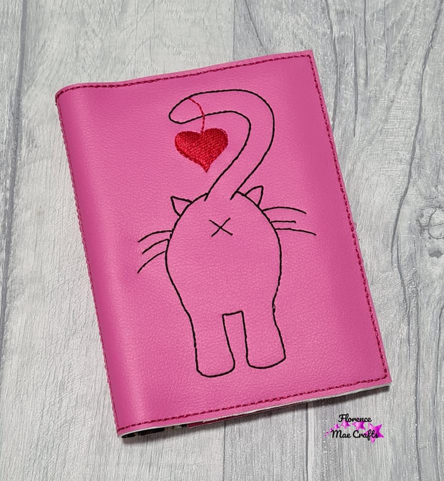 Cat Butt Notebook cover (2 sizes available) machine embroidery design ...