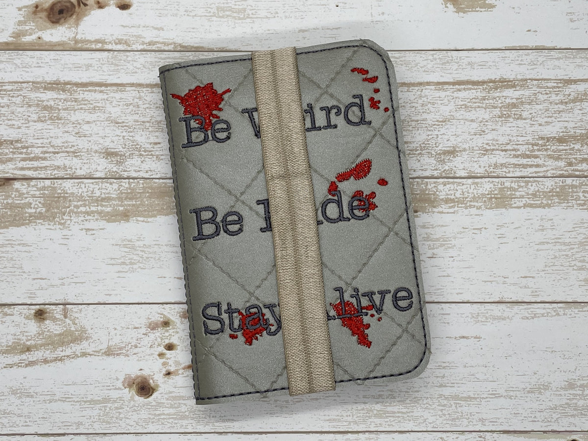 Be weird notebook cover (2 sizes available) machine embroidery design ...