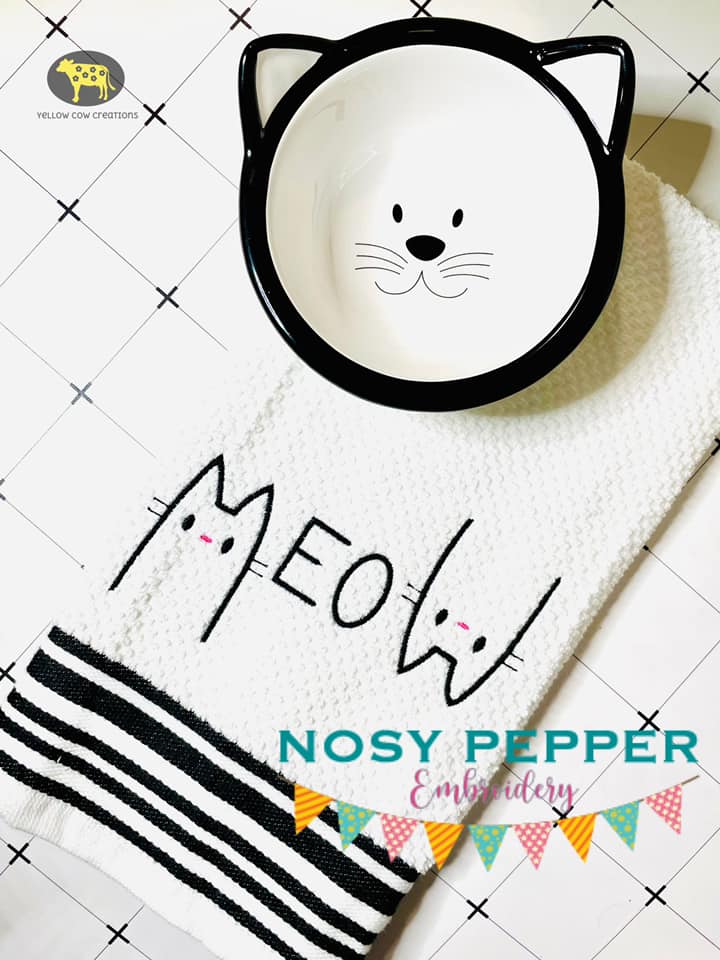 Meow machine embroidery design (5 sizes included) DIGITAL DOWNLOAD ...