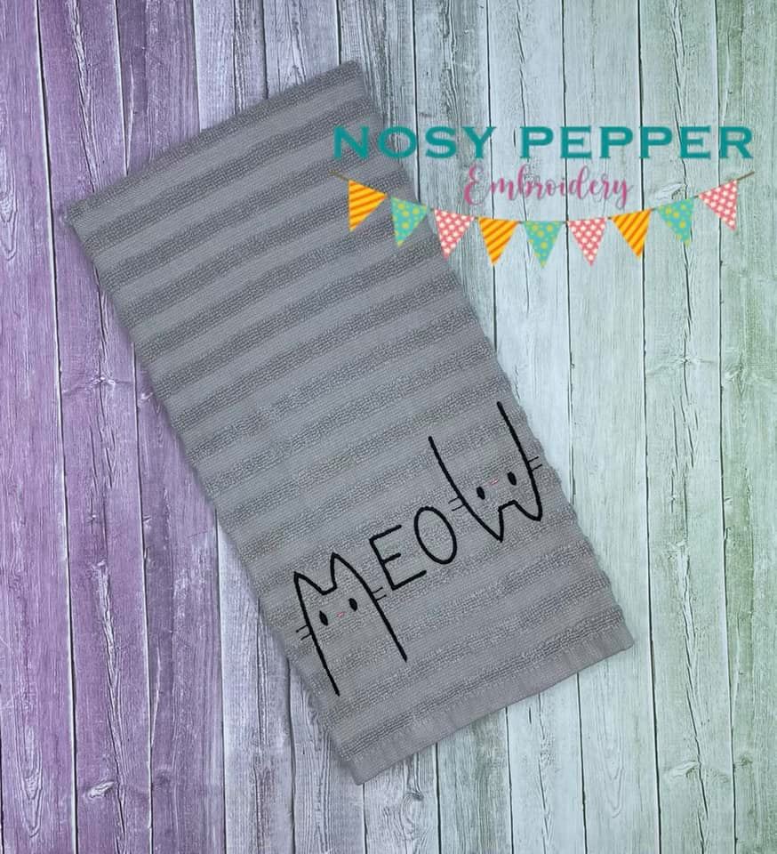 Meow machine embroidery design (5 sizes included) DIGITAL DOWNLOAD ...