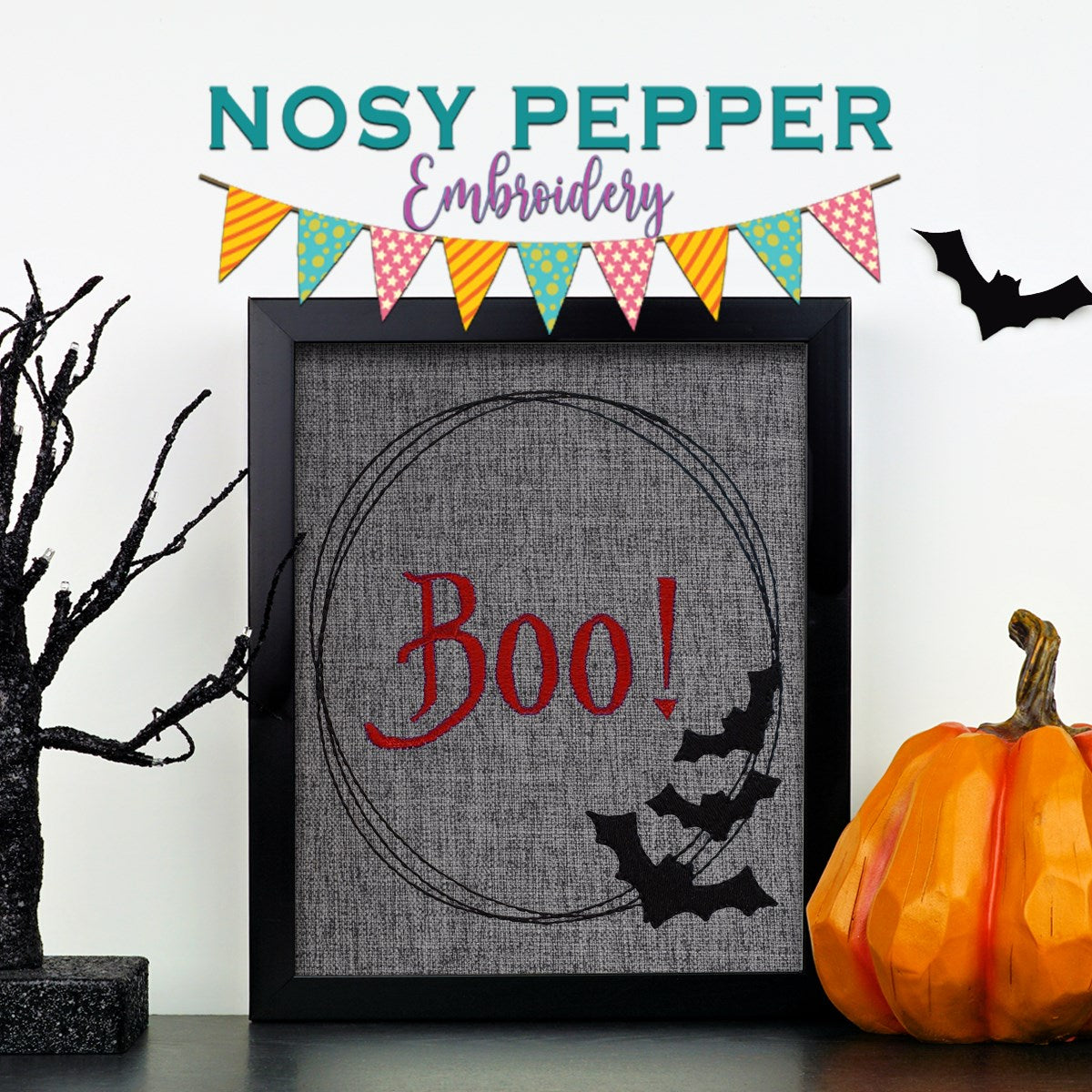 Boo! machine embroidery design (5 sizes included) DIGITAL DOWNLOAD ...