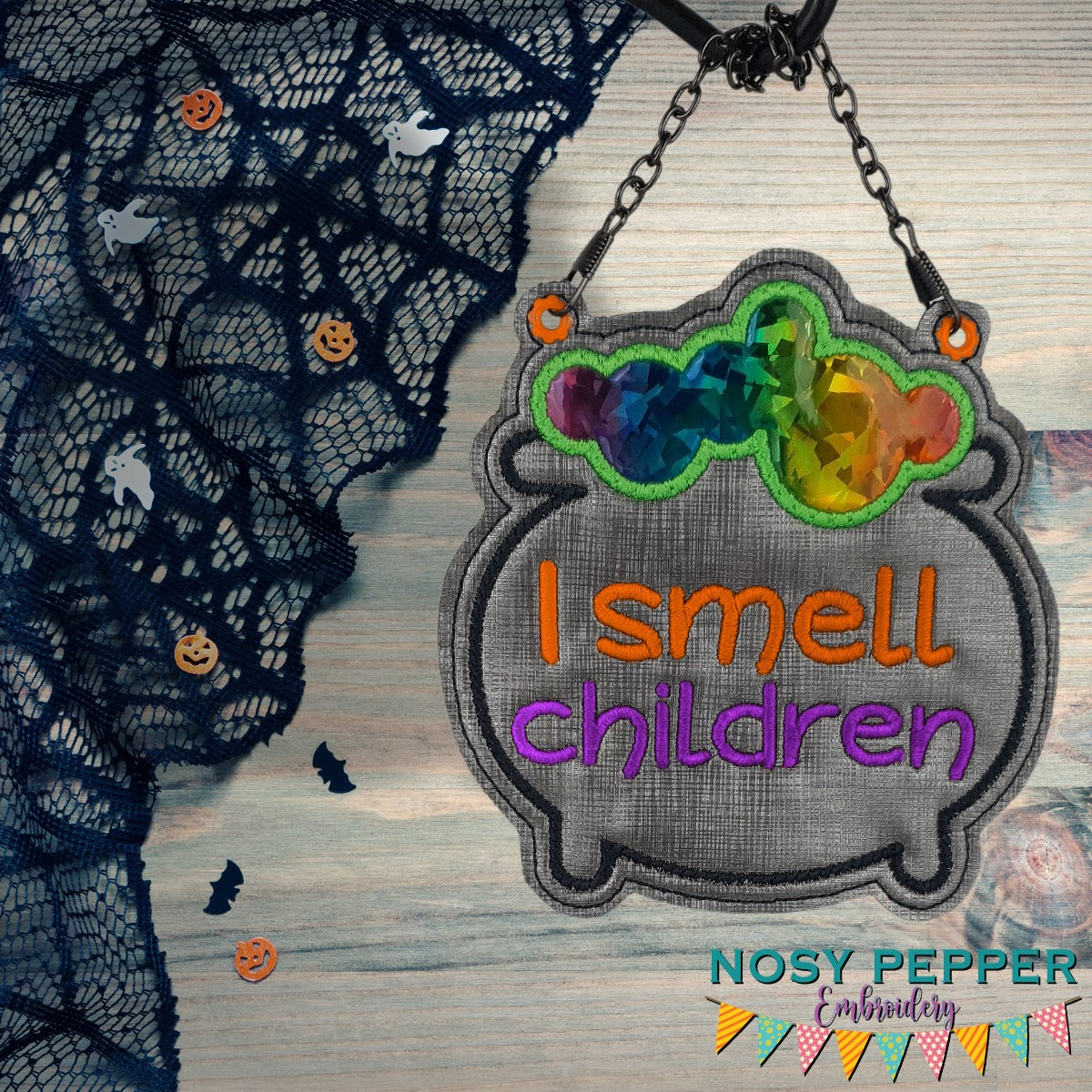 I smell children applique ITH Sign (2 versions and 5 sizes included) m ...