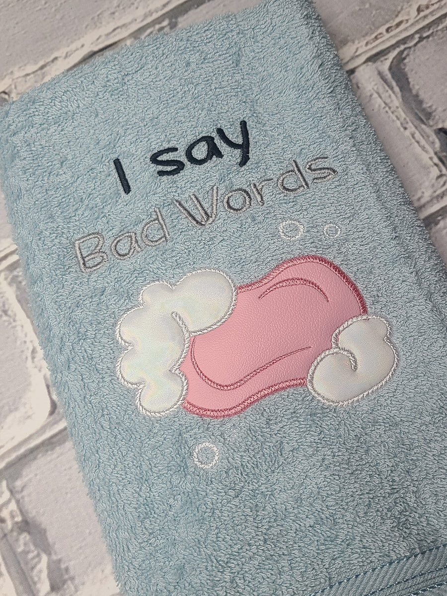 I say bad words applique machine embroidery design (4 sizes included ...