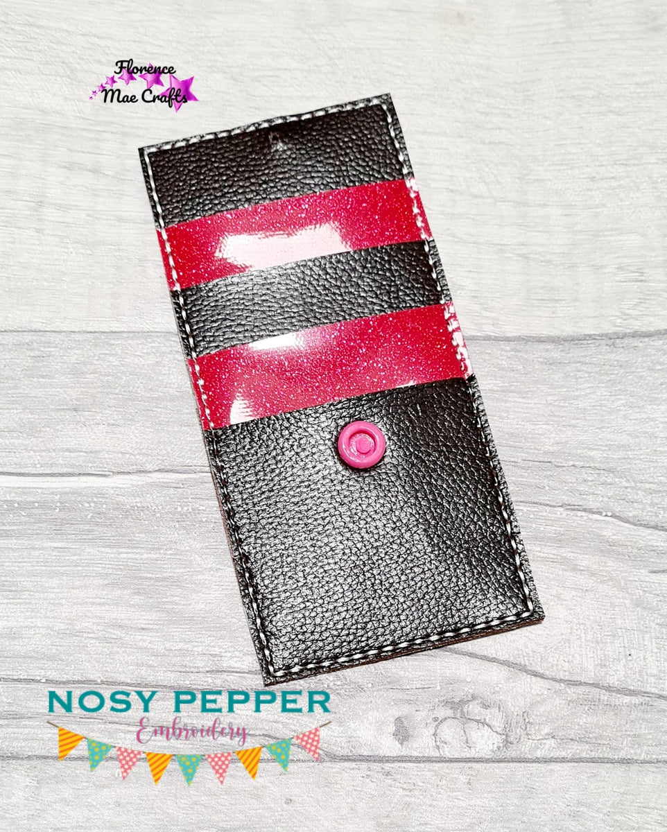 Vertical Wallet ITH design 5x7 hoop machine embroidery design DIGITAL ...