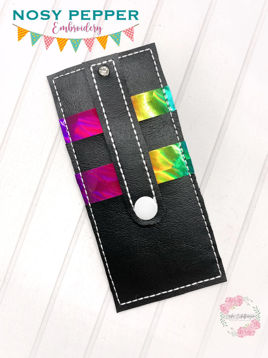 Vertical Wallet ITH design 5x7 hoop machine embroidery design DIGITAL ...