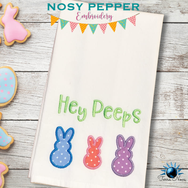 Hey Peeps applique machine embroidery design (4 sizes included) DIGITA ...