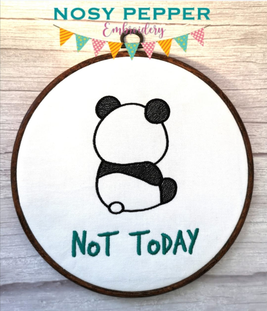 Not Today machine embroidery design (5 sizes included) DIGITAL DOWNLOA ...