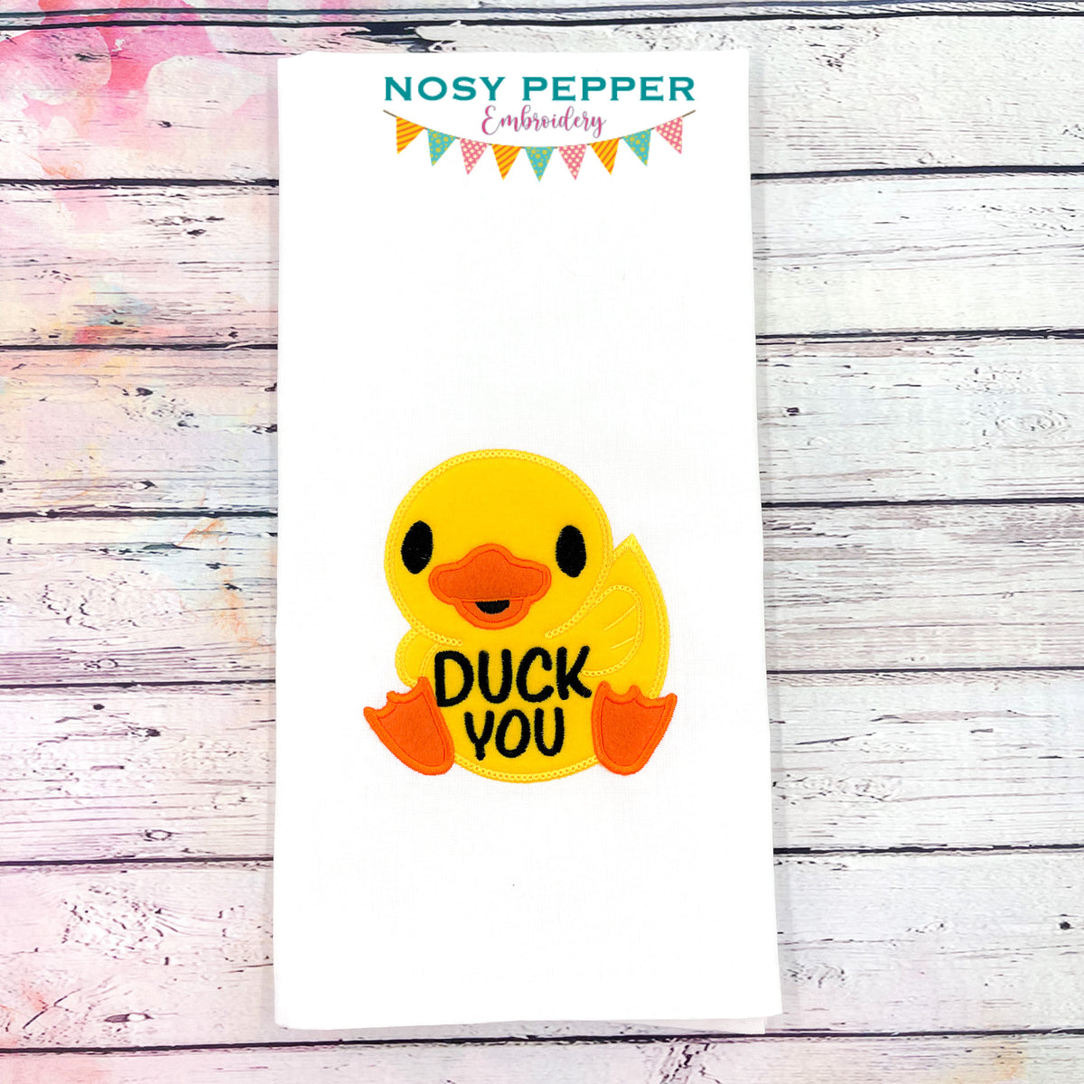 Duck you applique machine embroidery design (5 sizes included) DIGITAL ...