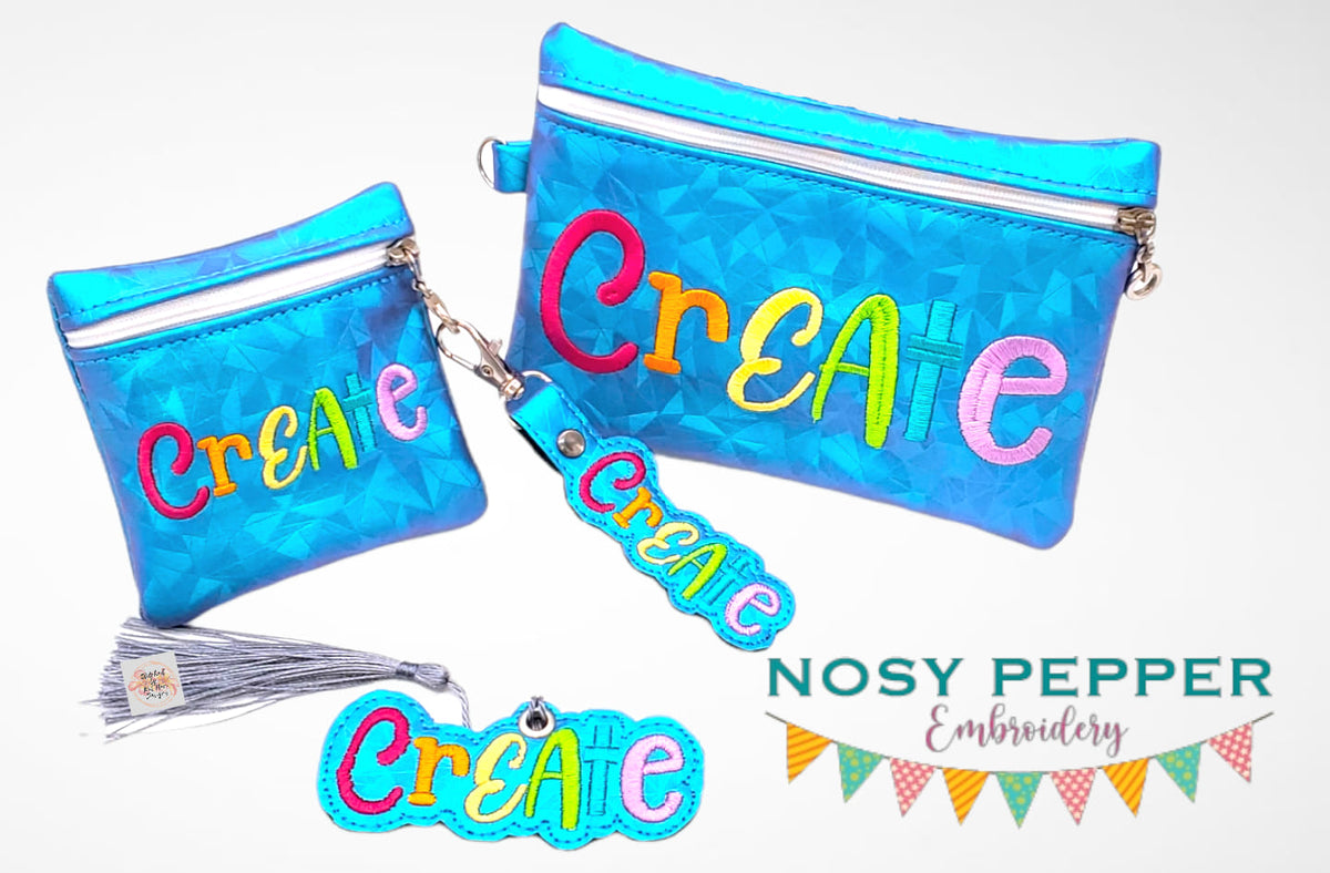 Create (Set of 4 designs) machine embroidery design DIGITAL DOWNLOAD ...