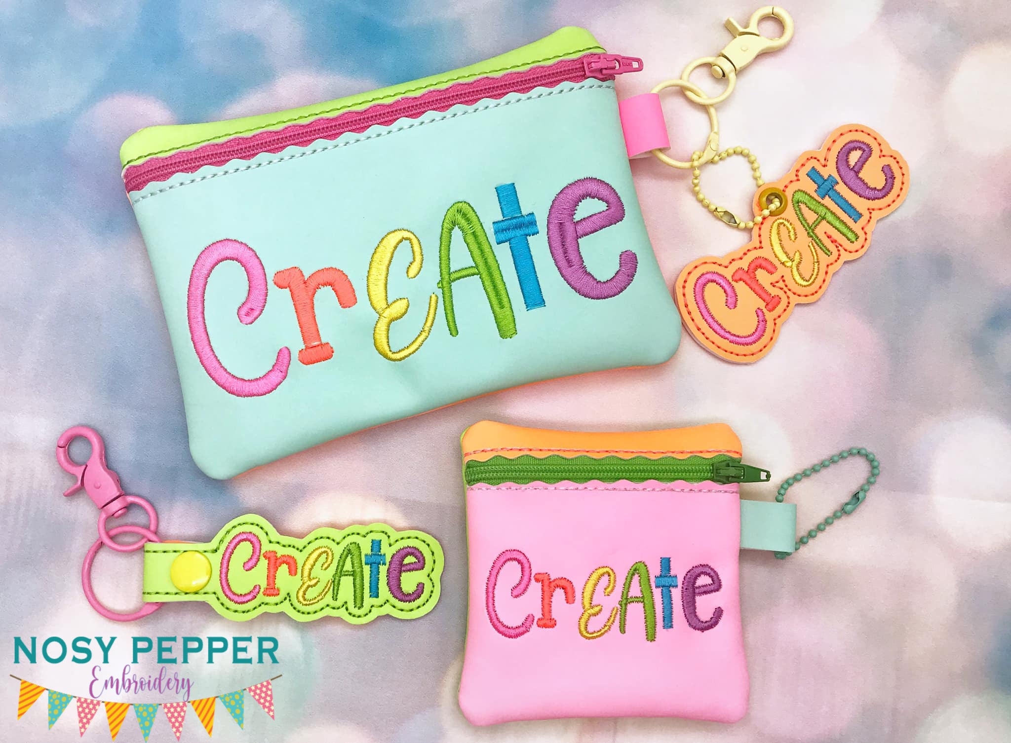 Create (Set of 4 designs) machine embroidery design DIGITAL DOWNLOAD ...