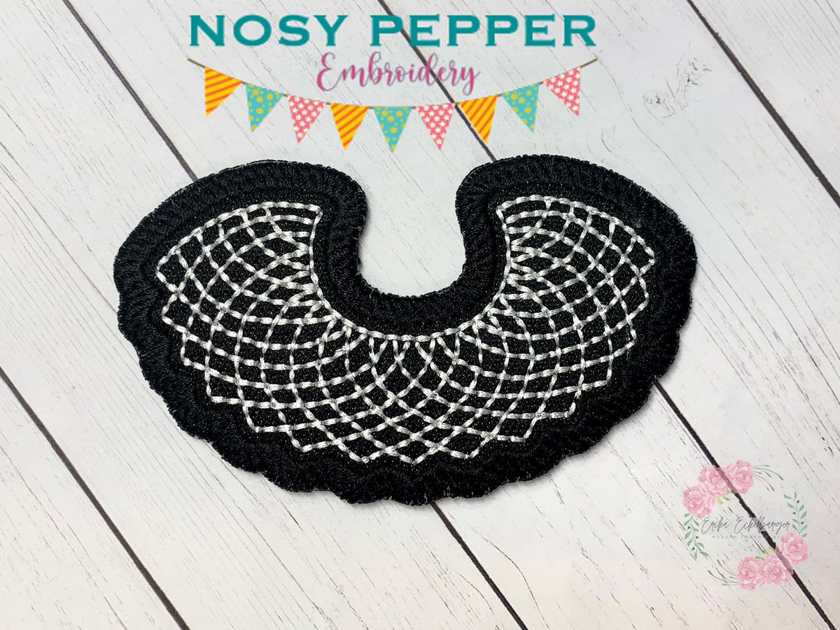 RBG Collar Patch machine embroidery design DIGITAL DOWNLOAD – Nosy ...