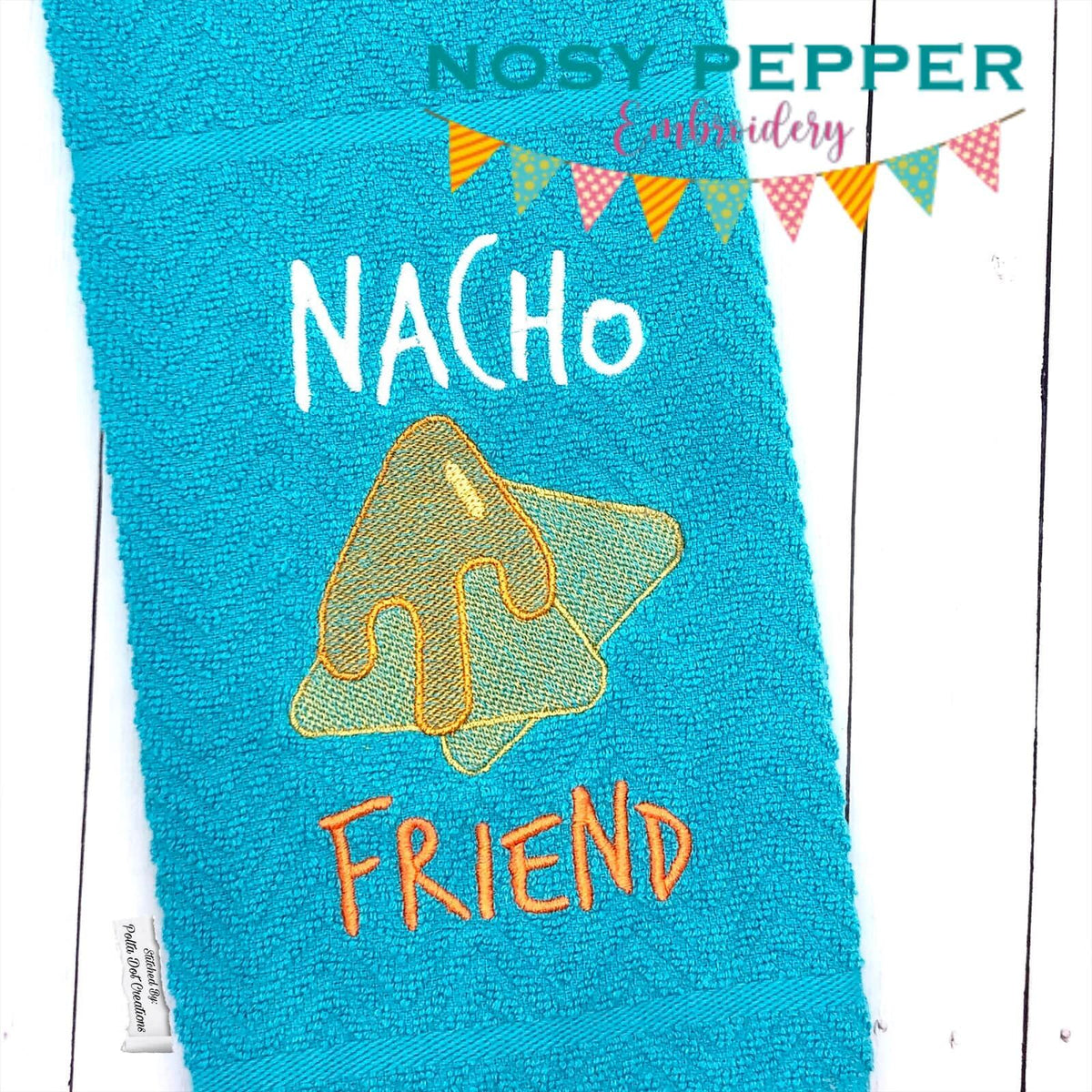 Nacho friend embroidery design (2 versions & 5 sizes included) machine ...