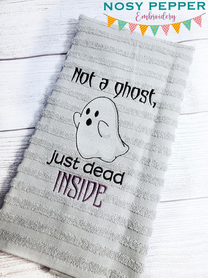 Not a ghost just dead inside sketchy machine embroidery design (4 size ...