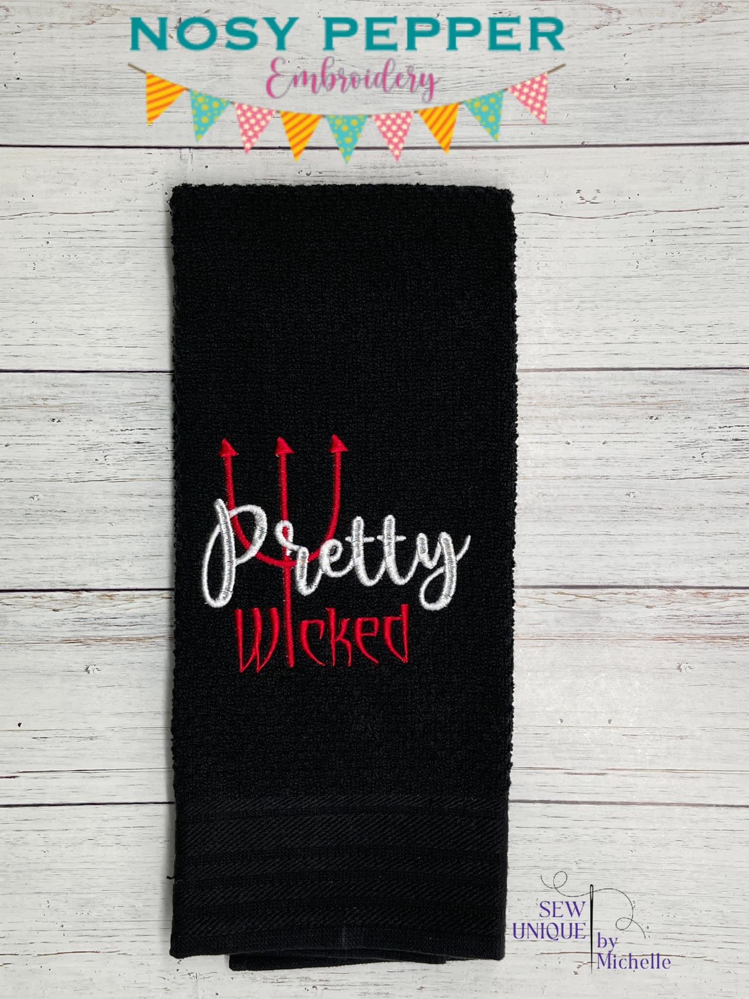 Pretty Wicked machine embroidery design (4 sizes included) DIGITAL DOW ...