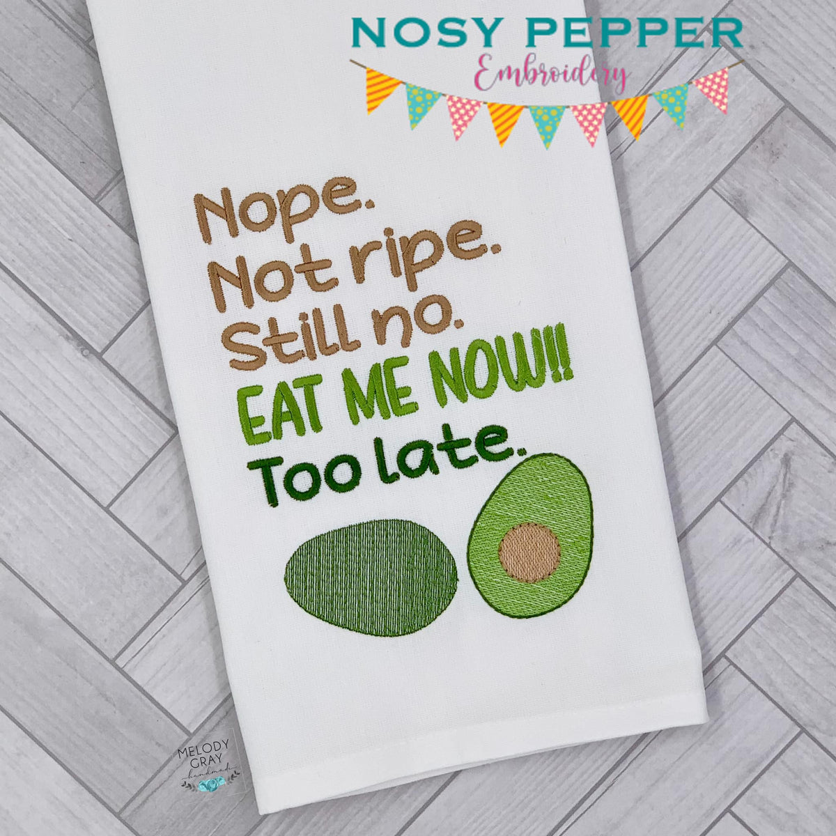 Nope. Avocado sketchy machine embroidery design (4 sizes included) DIG ...