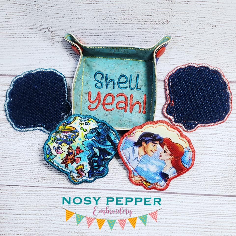 Shell wipe set (includes 2 sizes of wipes and trays) machine embroider ...