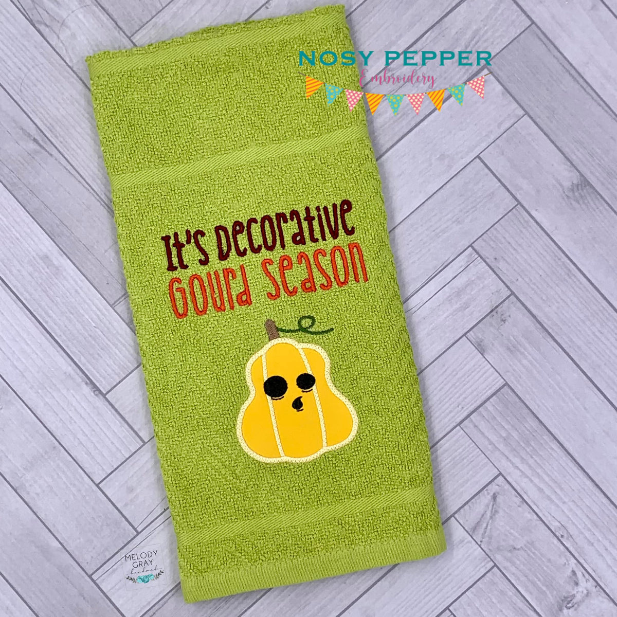Decorative Gourd Season (2 versions & 4 sizes included) machine embroi ...