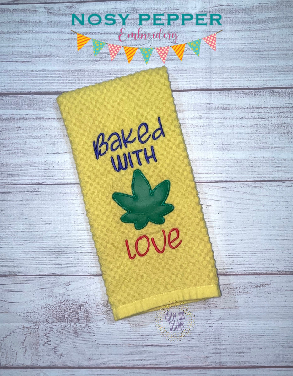 Baked With Love Applique machine embroidery design (4 sizes included ...