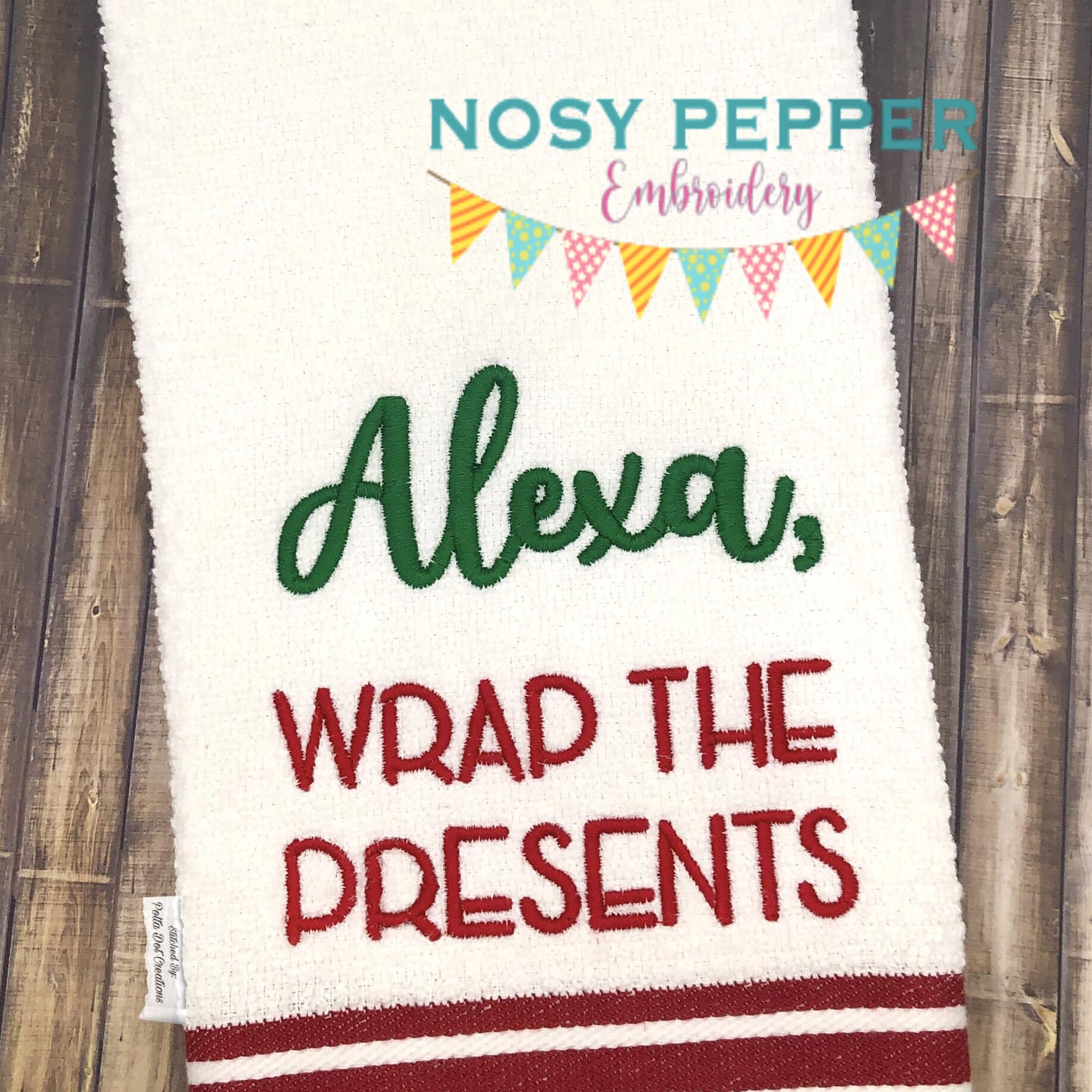 Alexa Wrap the Presents machine embroidery design 5 sizes included DIG ...
