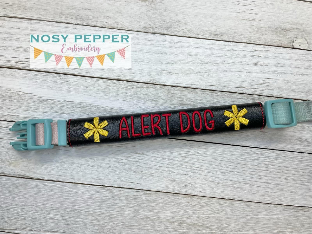 Alert Dog Collar Wrap machine embroidery design 3 sizes included DIGIT ...