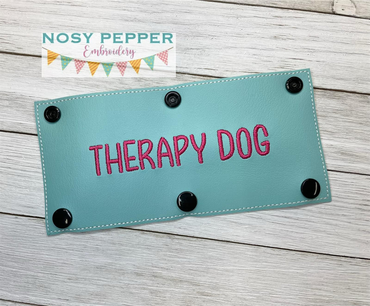 Therapy Dog Collar Wrap machine embroidery design 3 sizes included DIG ...
