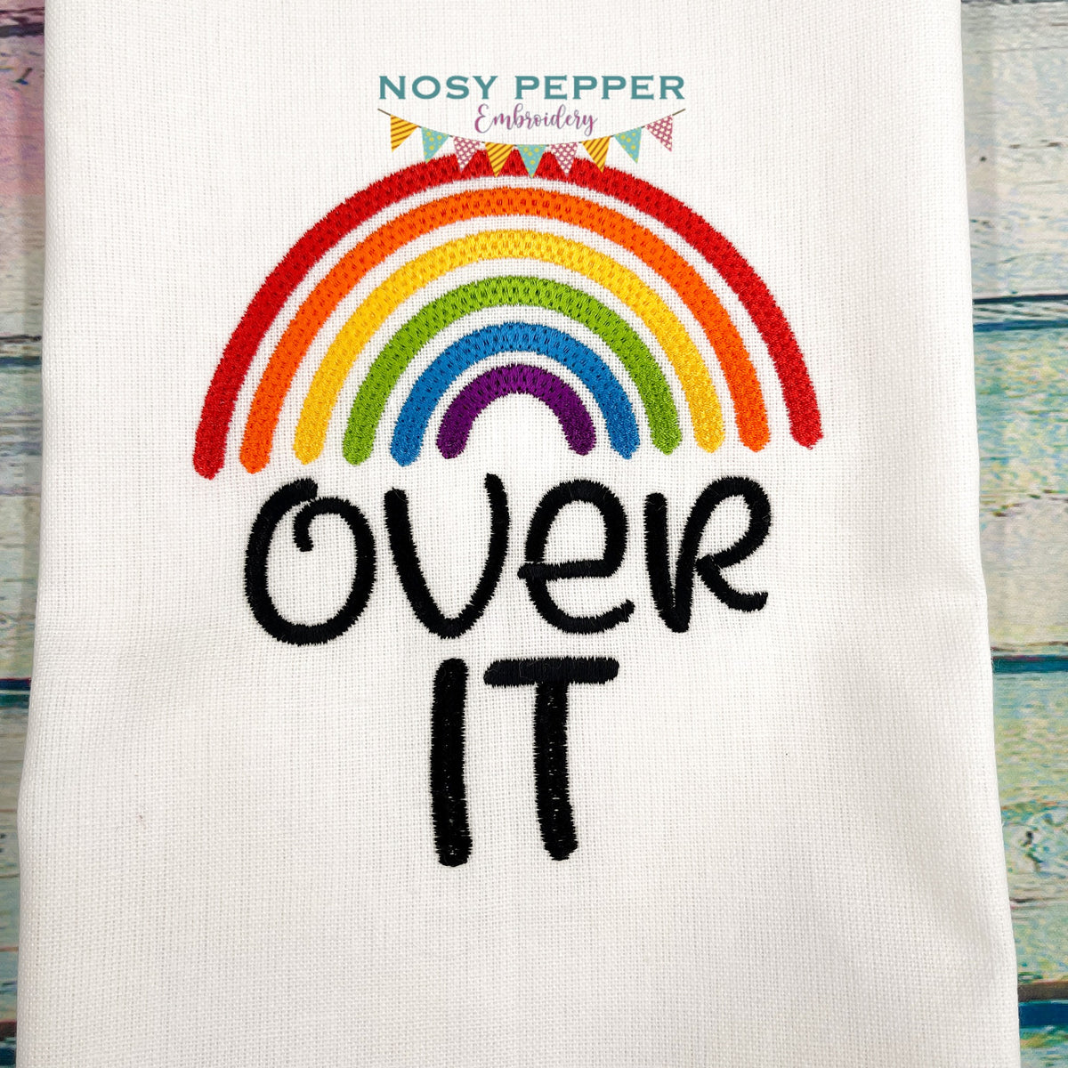 Over It machine embroidery design 5 sizes included DIGITAL DOWNLOAD ...