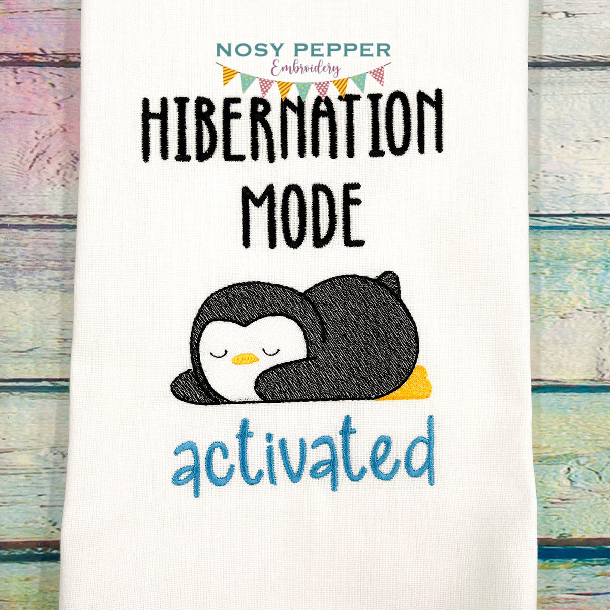 Hibernation Mode Sketchy machine embroidery design (4 sizes included ...