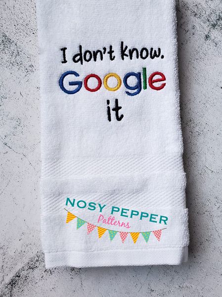 Google It machine embroidery design (4 sizes and 2 versions included ...