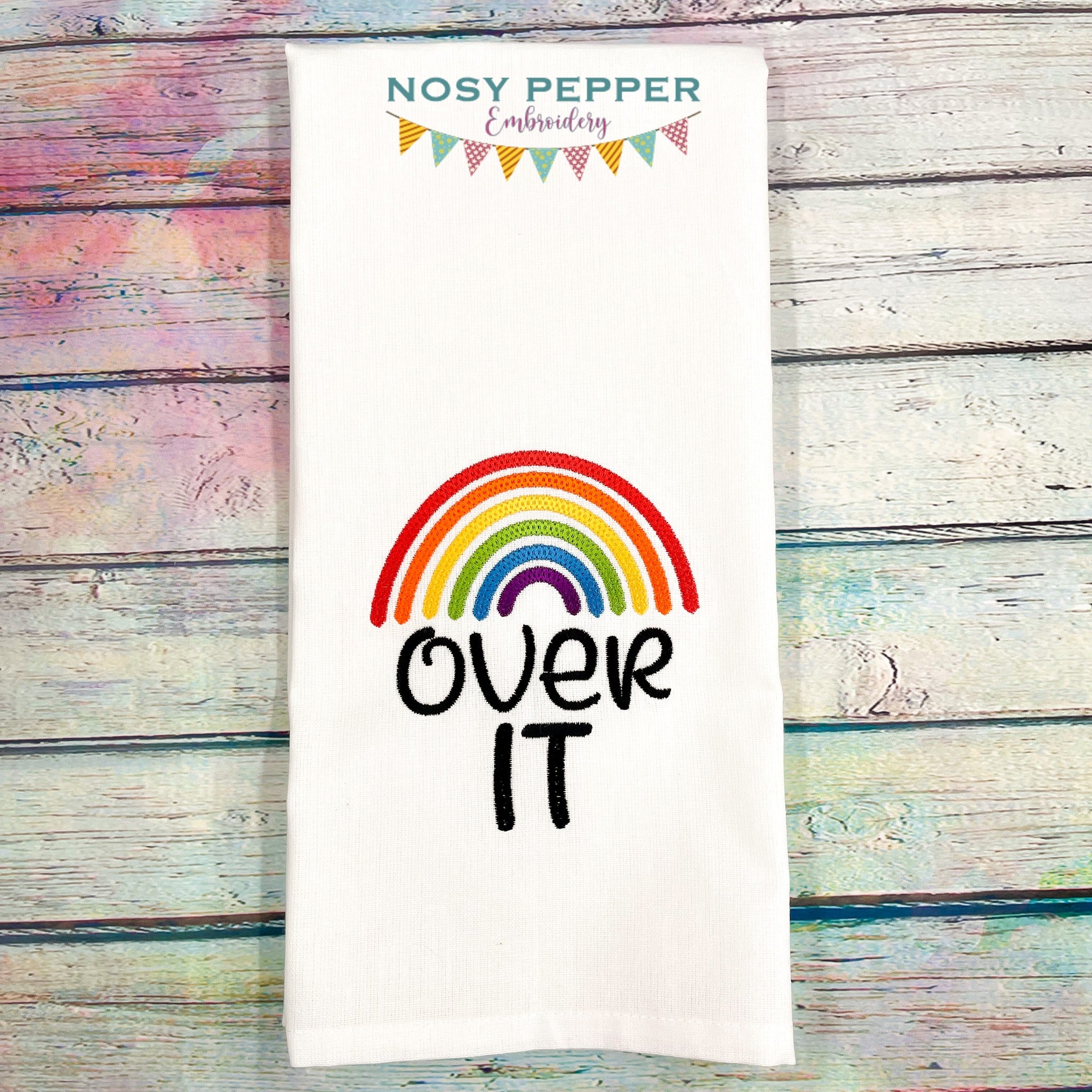 Over It machine embroidery design 5 sizes included DIGITAL DOWNLOAD ...