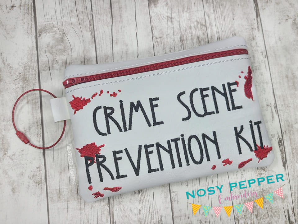 Crime Scene Prevention ITH Bag machine embroidery design (4 sizes avai ...