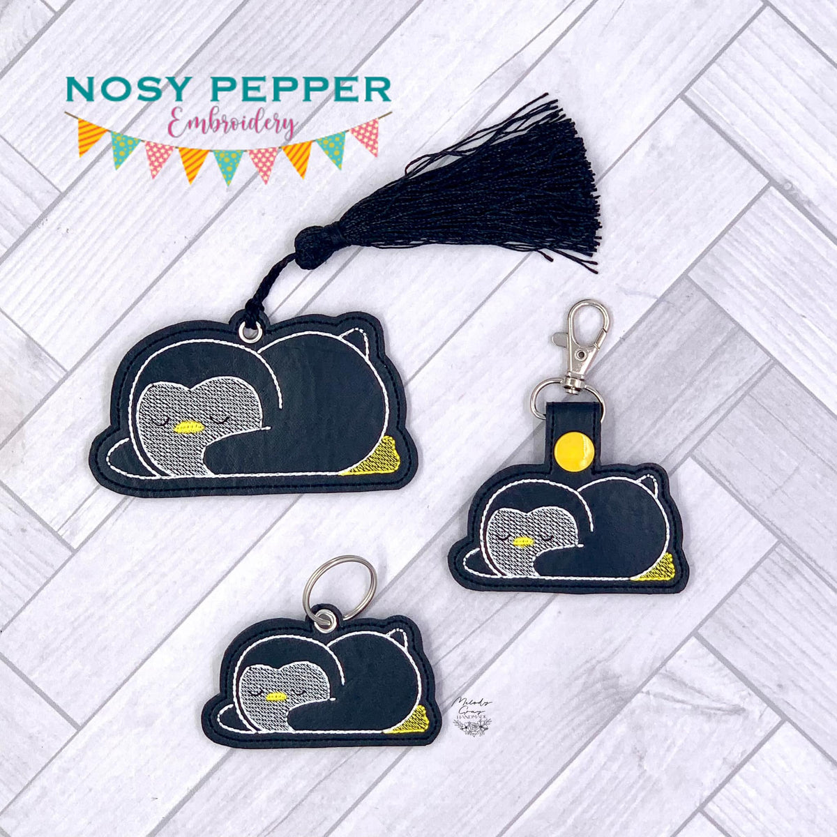 Sleepy Penguin Set machine embroidery designs (single & multi files in ...