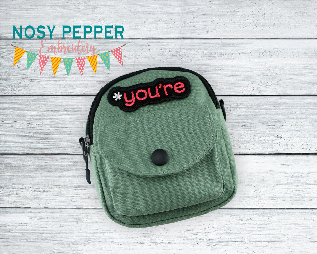 *You're patch machine embroidery design DIGITAL DOWNLOAD – Nosy Pepper ...
