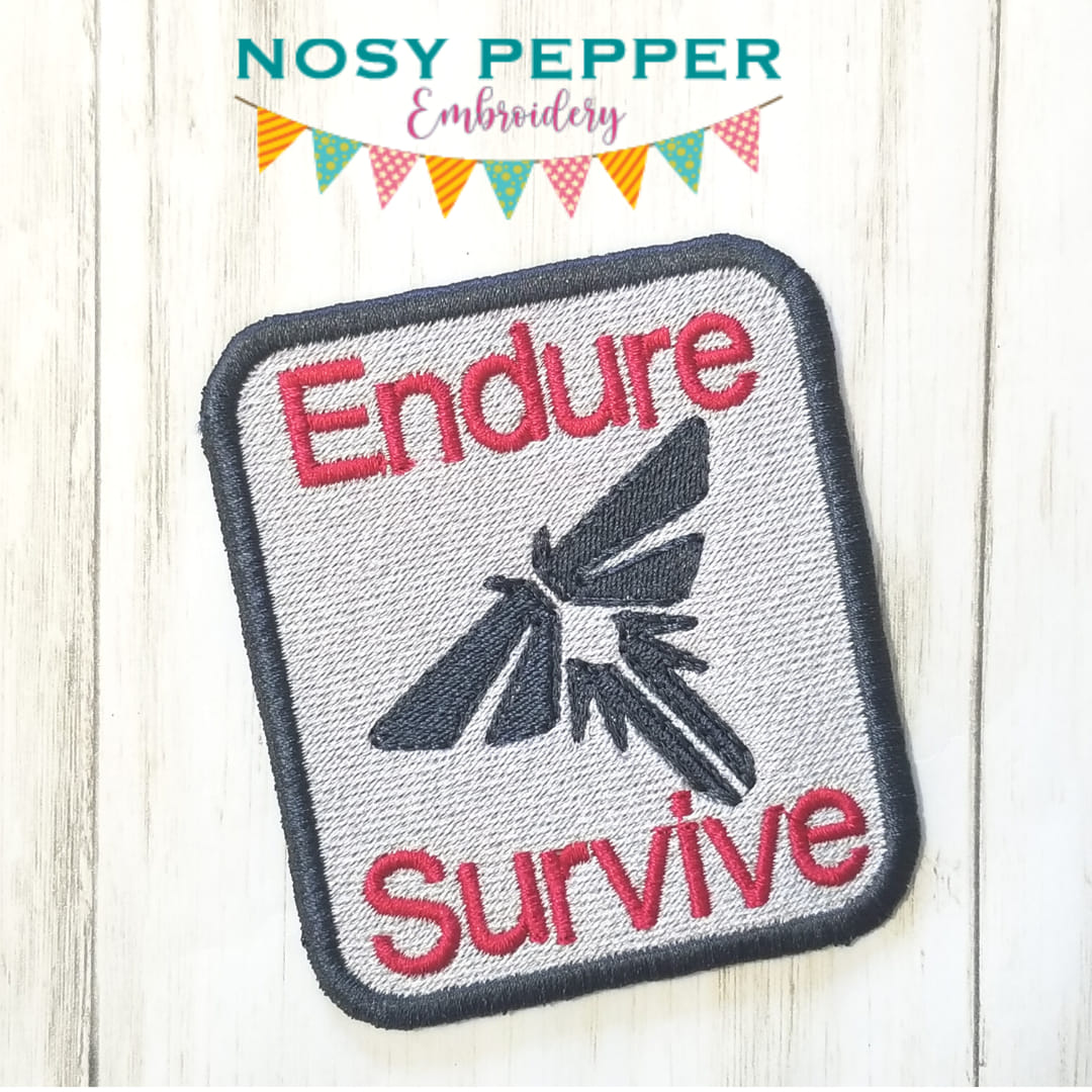 Survive And Endure Patch machine embroidery file (2 sizes included) DI ...
