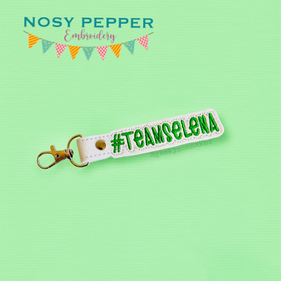 Team Selena snap tab machine embroidery design (single & multi files i ...
