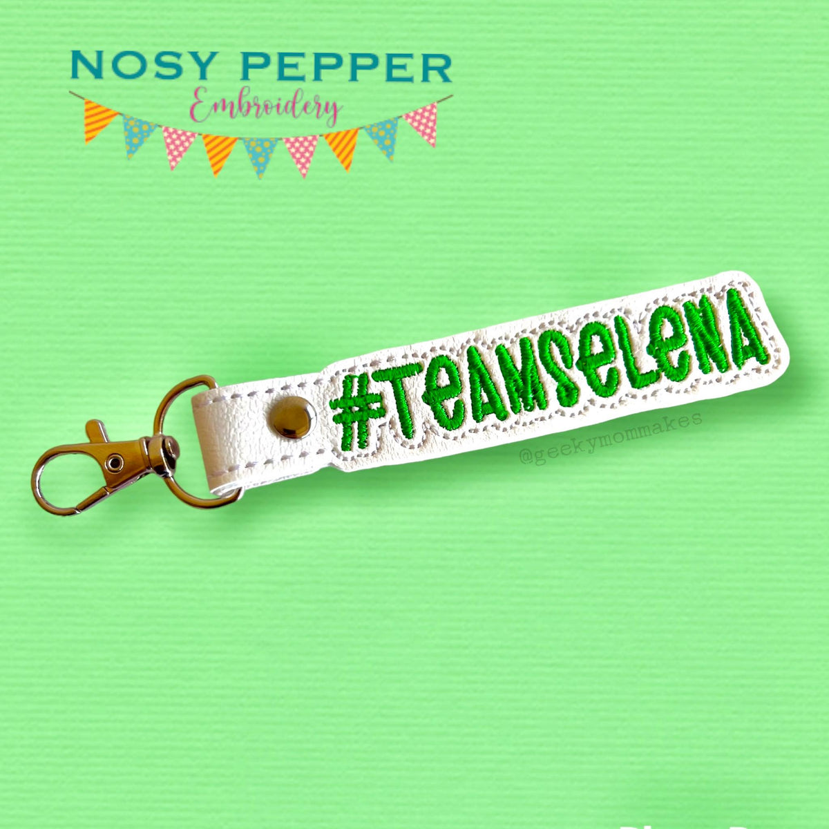 Team Selena snap tab machine embroidery design (single & multi files i ...