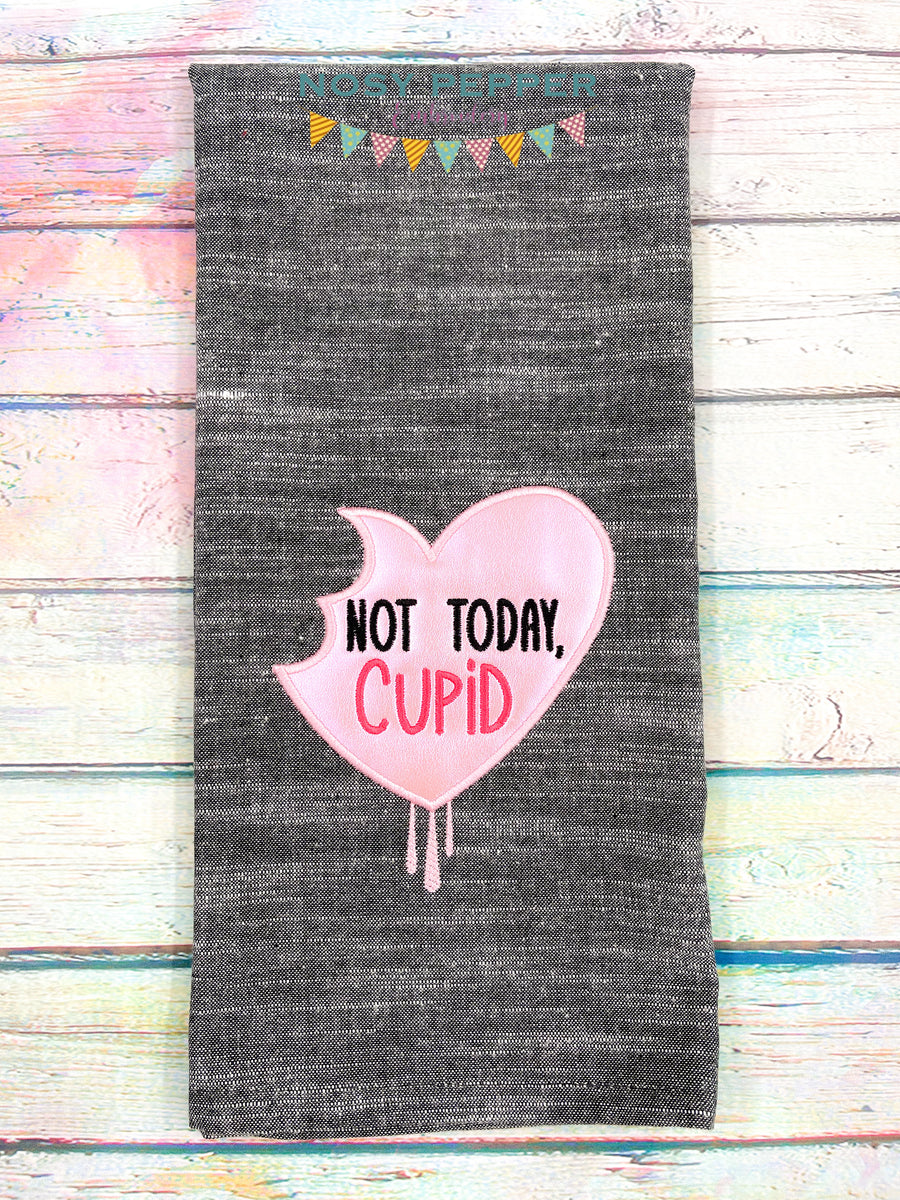 Not Today Cupid Applique embroidery design 5 sizes included DIGITAL DO ...