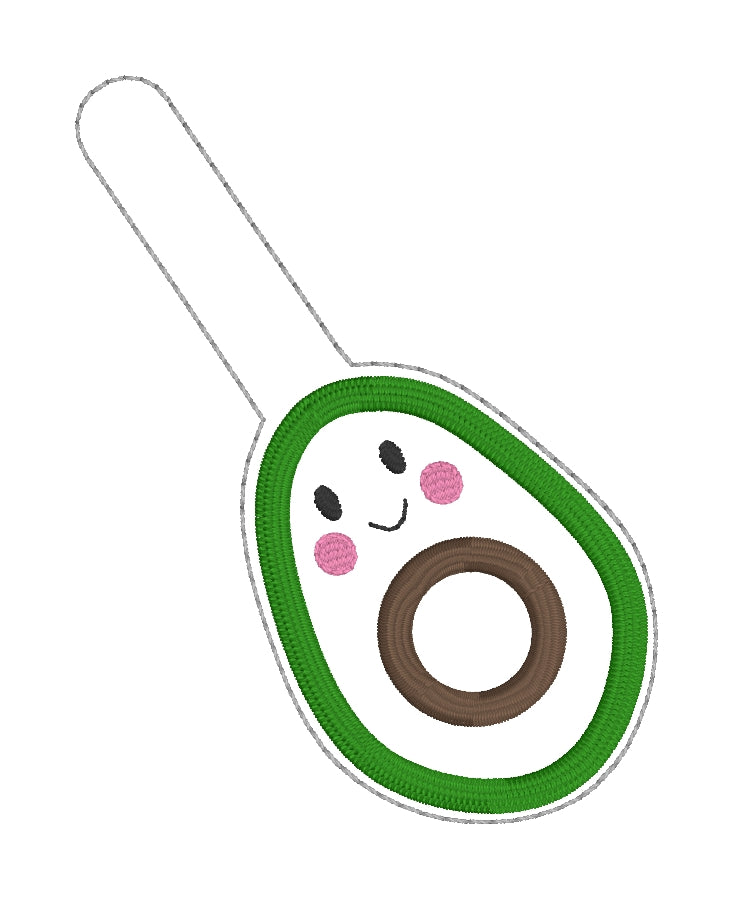Avocado snap tab Applique design (single & multi files included) machi ...