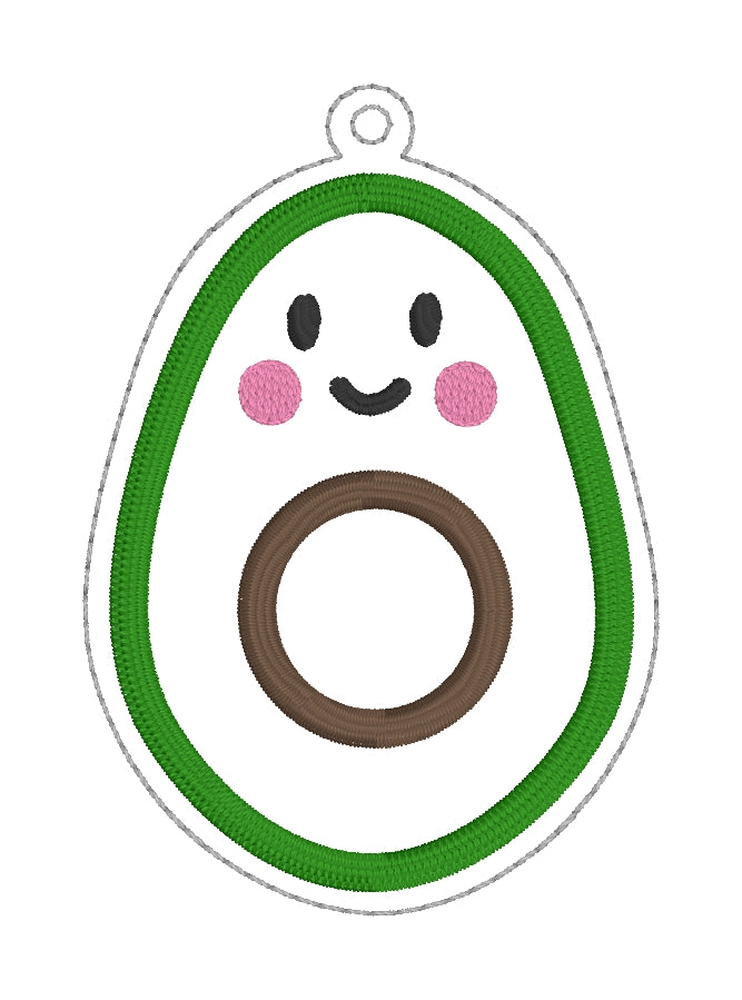 Avocado Applique bookmark/bag tag/ornament design machine embroidery d ...