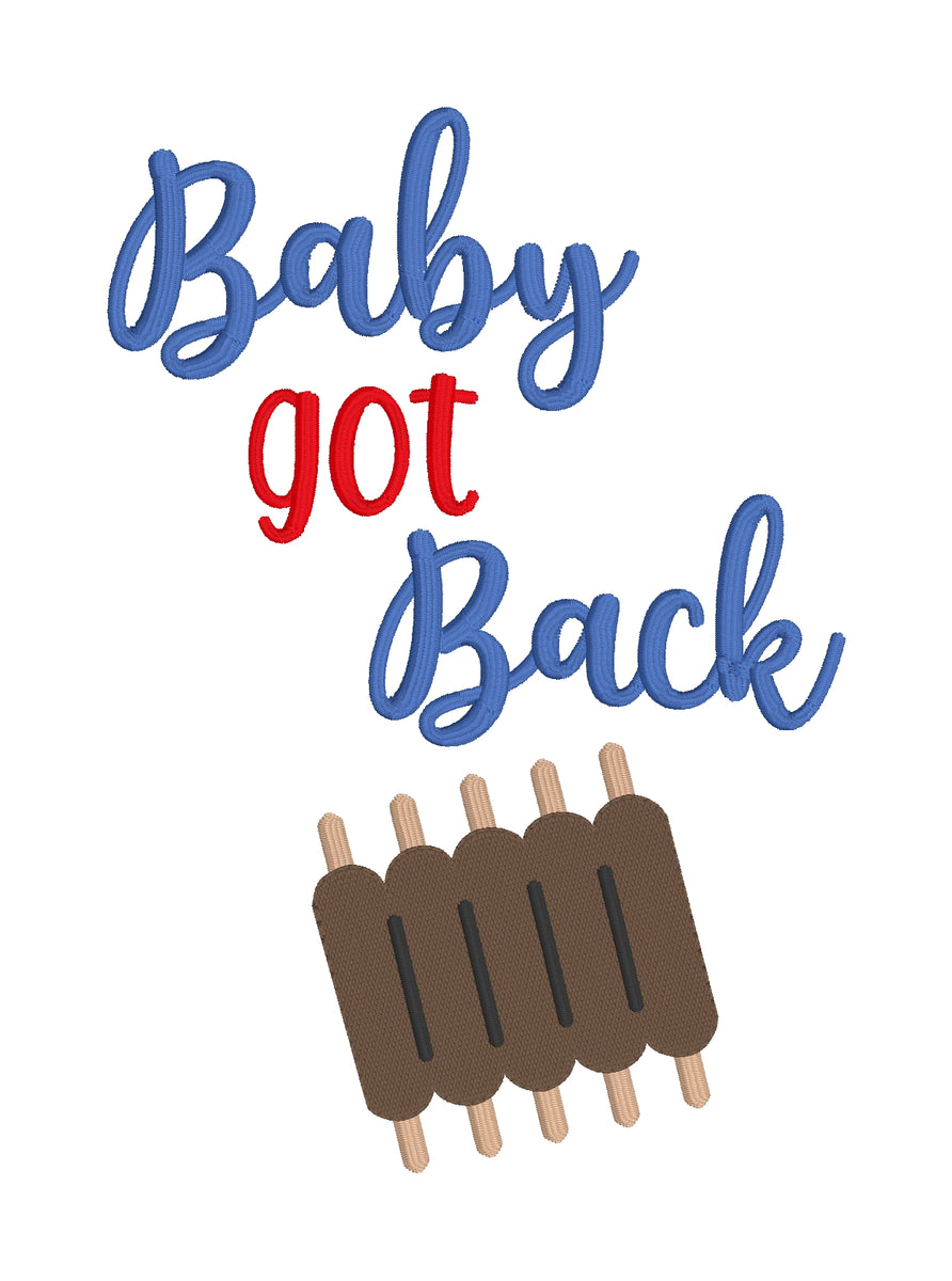 Baby got Back machine embroidery design (4 sizes included) DIGITAL DOW ...