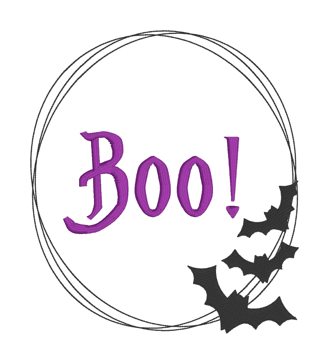 Boo! machine embroidery design (5 sizes included) DIGITAL DOWNLOAD ...