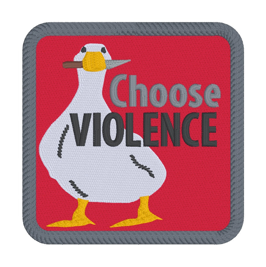Choose violence patch machine embroidery design DIGITAL DOWNLOAD – Nosy ...