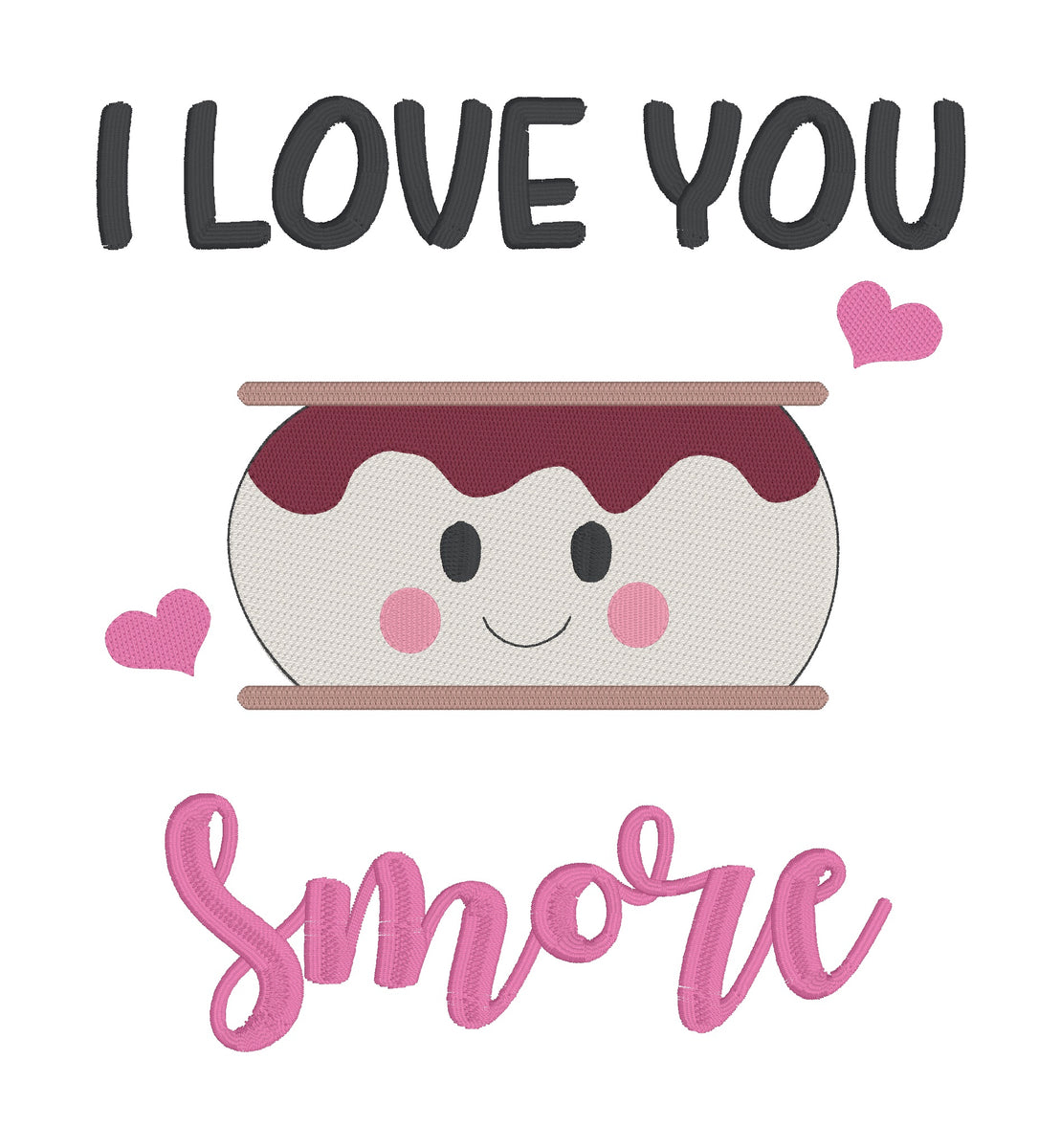 Love you smore sketchy machine embroidery design (5 sizes included) DI ...